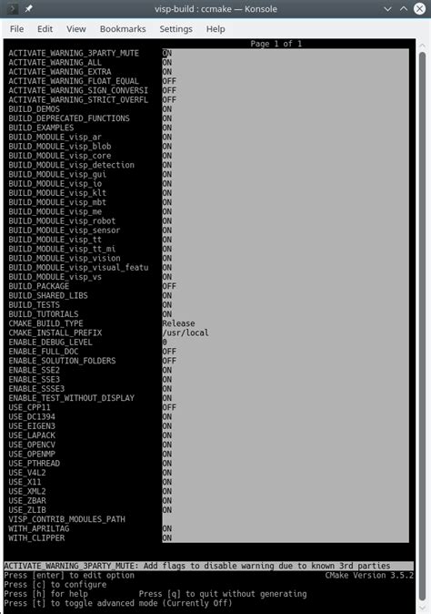 visual servoing platform tutorial installation from source for linux