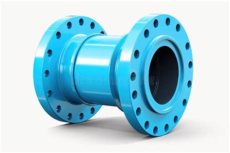 Durable Flanged Pipe Reducer Isolated On White Background Generative Ai Stock Illustration