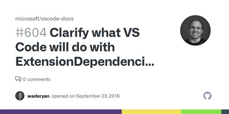 clarify what vs code will do with extensiondependencies in manifest