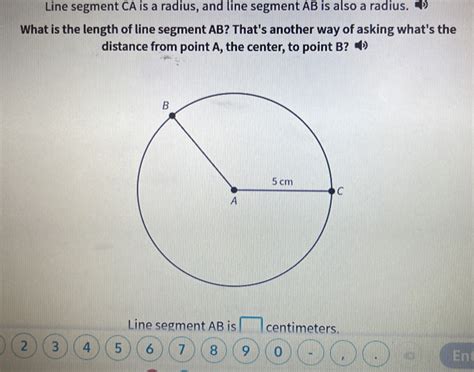 Solved Line Segment Ca Is A Radius And Line Segment Ab Is Also A