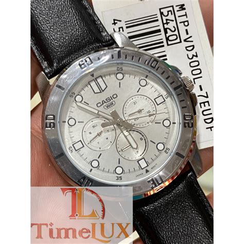 Casio Mens Leather Mtp Vd300l 7eu Shopee Philippines