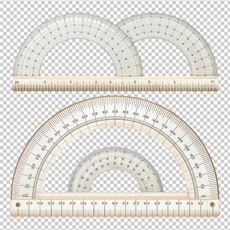 Angles Measuring Tool Set Round Protractors Scale Degrees Measure Metric Rulers Set Equipment