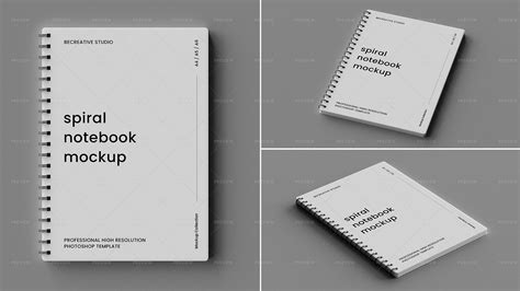 spiral notebook mockup graphics motion array