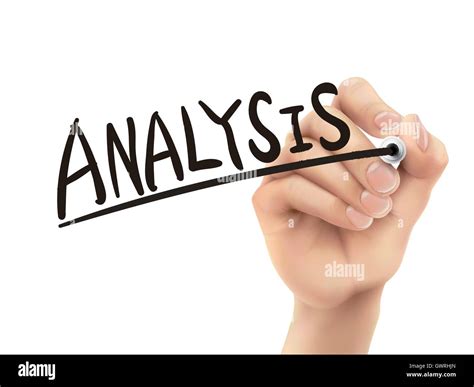 Analysis Written By Hand 3d Illustration Realistic Hand Writing On