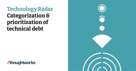 Categorization And Prioritization Of Technical Debt Technology Radar Thoughtworks United States