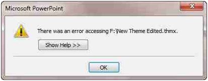 Microsoft Office PowerPoint Error Can T Edit Themes Techyv