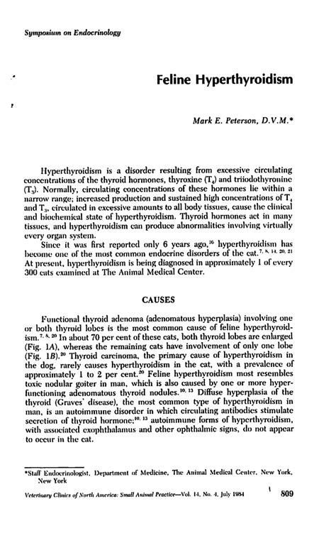 PDF Feline Hyperthyroidism