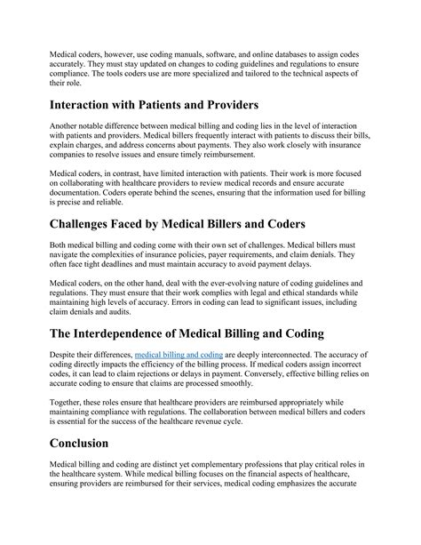 What Are The Key Differences Between Medical Billing And Coding Pdf