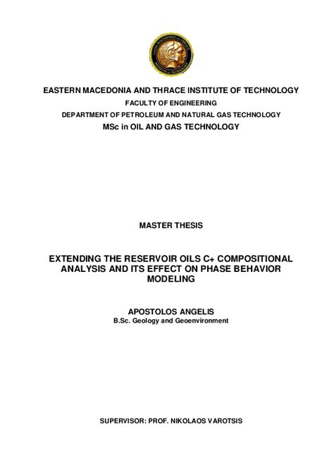 Pdf Extending The Reservoir Oils C Compositional Analysis And Its