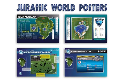 Jurassic World Map Jurassic World Poster Jurassic World Prop Etsy Canada