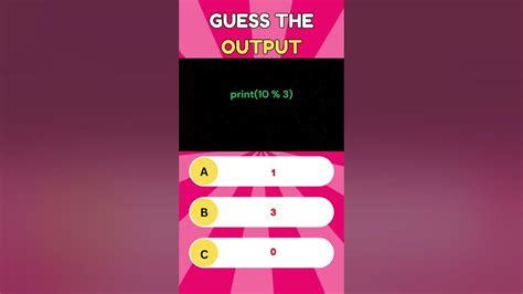 Can You Guess The Output Python Quiz 7 Shorts Youtube