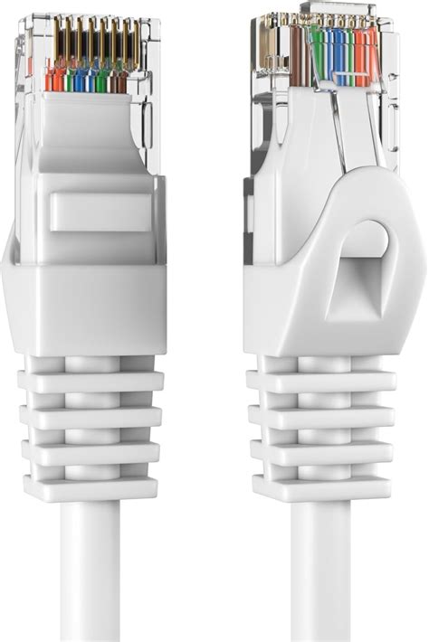 Pack Of 10 Cat6 15ft White Network Ethernet Patch Cables 550mhz