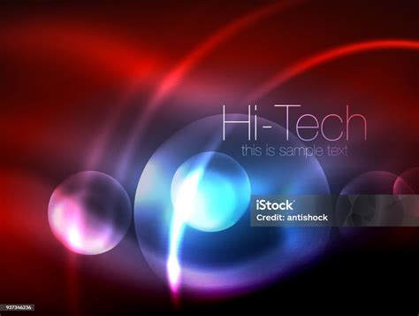 적 열 하는 원형 하이테크 현대 거품 템플릿 셰이프 또는 분야 테크노 빛나는 유리는 흐리게 네온 기하학적 추상 배경 개념에 대한