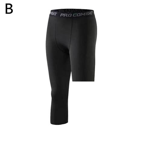 New Arrival Mens One Leg Compression Capri Tights Basketball Layer