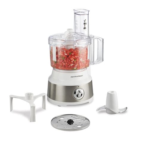 Hamilton Beach 10 Cup 2 Speed White Food Processor 70733 The Home Depot