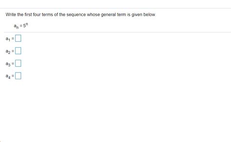 Solved Write the first four terms of the sequence whose | Chegg.com