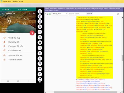 Object Spy And Searching Xpath In Appium Inspector
