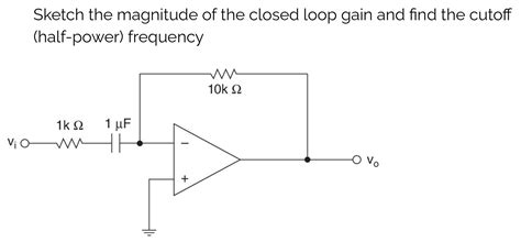 solved sketch the magnitude of the closed loop gain and find