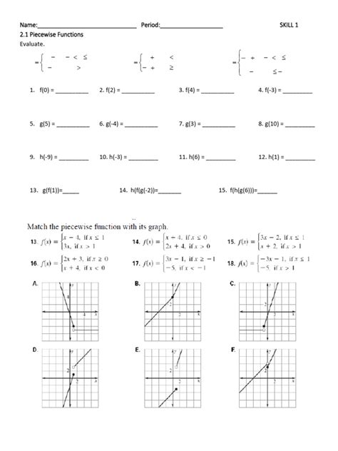 21piecewisefunctionsws Pdf Mathematical Analysis Mathematical