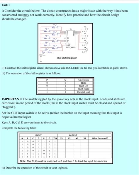 Solved Task Consider The Circuit Below The Circuit Chegg