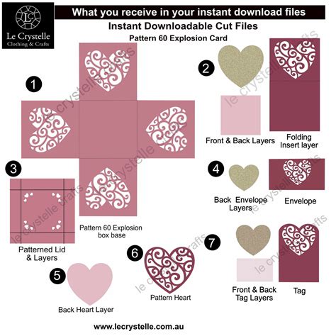 Explosion Box Exploding Gift Box Cut File Exploding Template Etsy