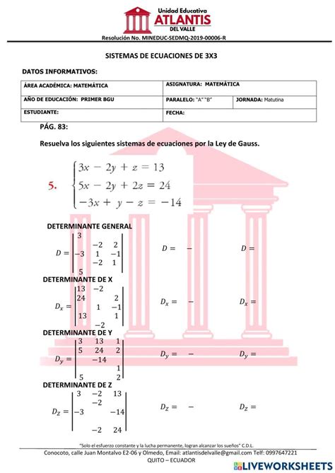 Sistemas 3x3 1750719 Shirleyvera Live Worksheets