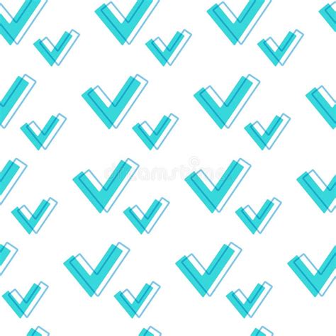 Vector Illustration Of Checkbox Pattern Seamless Hand Drawn Blue