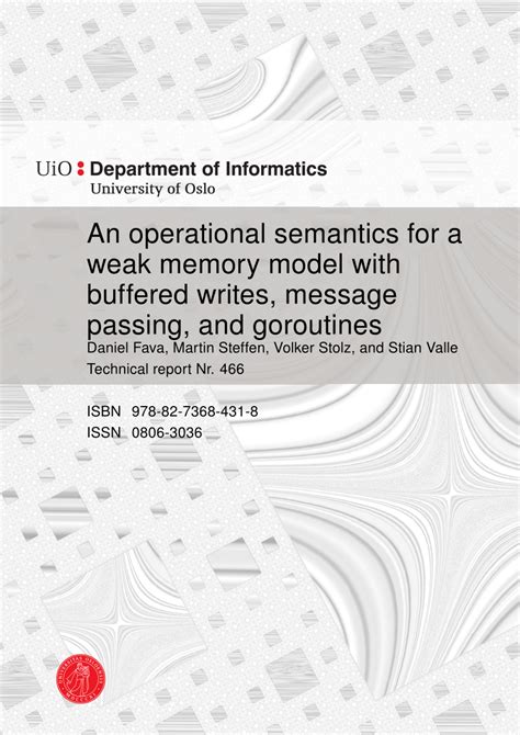 Pdf An Operational Semantics For A Weak Memory Model With Buffered