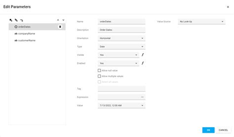 Designing Reports Use Report Parameters The Parameters Panel