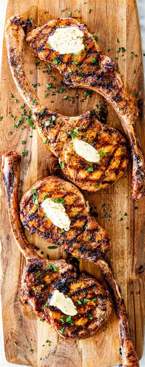 Grilled Tomahawk Pork Chops Jo Cooks