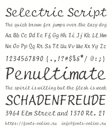 Selectric Script Font
