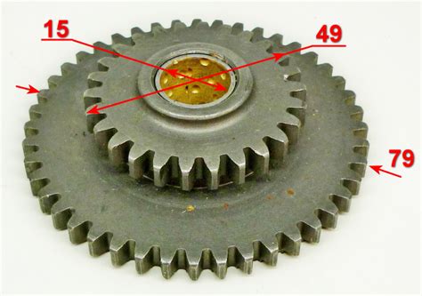 Шестерня первой передачи двойная для МК-7800ML(15) HUC - Huter