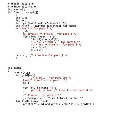 ques 4 consider the c code shown below and answer