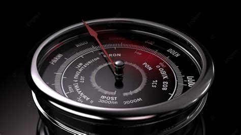 Horizontal 3d Barometer Illustration With Storm Pictogram Needle