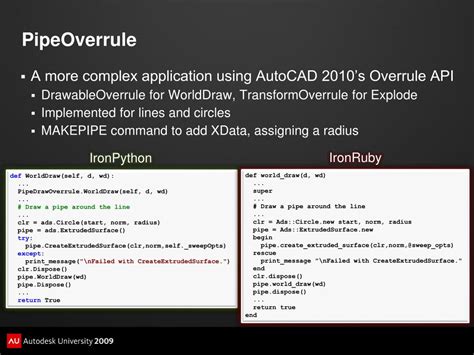 ppt autocad® net developing for autocad using ironpython and