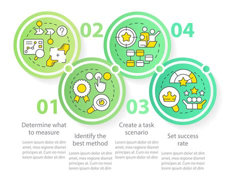 Conduct Website Usability Testing Circle Infographic Template Data Visualization With 4 Steps