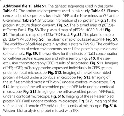 Abbreviations Cfps Cell Free Protein Synthesis Yfp Yellow