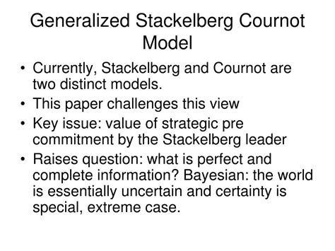 Ppt A Generalized Stackelberg Model Powerpoint Presentation Free Download Id5118715