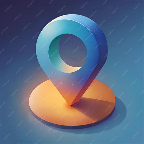 A Vibrant And Modern 3d Location Pin Icon Rendered In A Gradient Blue And Orange Color Scheme