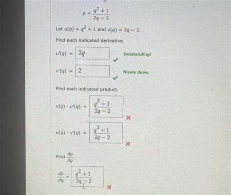 solved p 2q−2q2 1 let u q q2 1 and v q 2q−2 find each