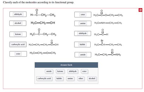 Solved Classify Each Of The Molecules According To Its