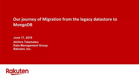 MongoDB World The Journey Of Migration From Oracle To MongoDB At Rakuten PPT