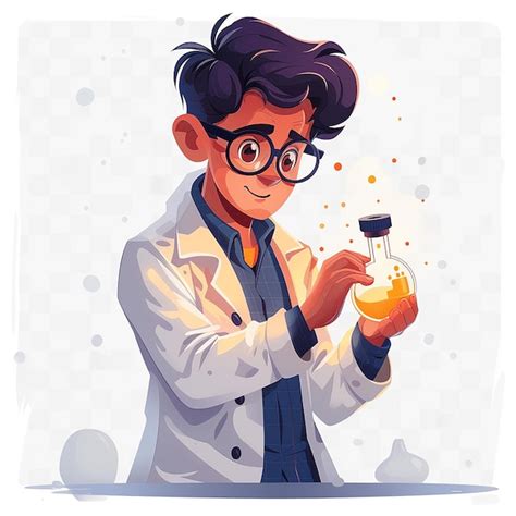 Cute Scientist Formulating Hypotheses Cartoon Vector Illustration Premium Ai Generated Image