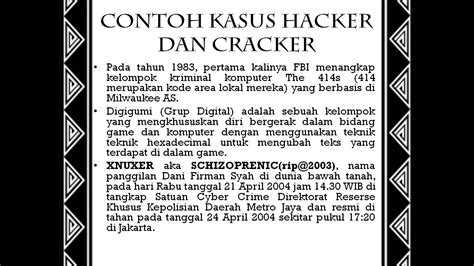 Contoh Kasus Hacker Dan Cracker