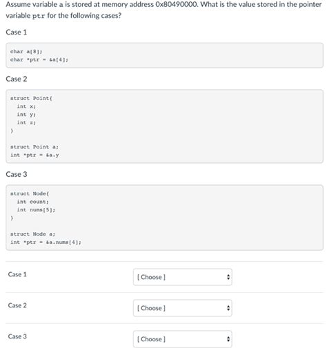 Solved Transcribed Image Text Assume Variable A Is Stored At