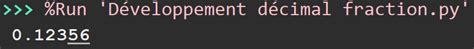 Développement Décimal Périodique En Python Mathweb Fr