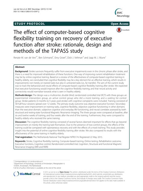 Pdf The Effect Of Computer Based Cognitive Flexibility Training On