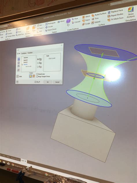 Inventor 2018 Loft With Straight Lines Between Sketches Autodesk Community