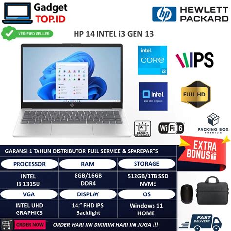 Jual Laptop Murah Terbaru Hp Intel I U Ram Gb Tb Ssd Fhd Ips Backlight Win Home