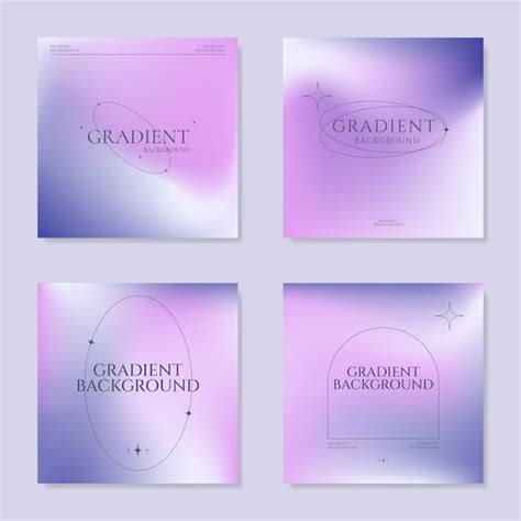 Premium Vector Set Of Minimalistic Soft Gradient Background Templates Elegant Soft Blur